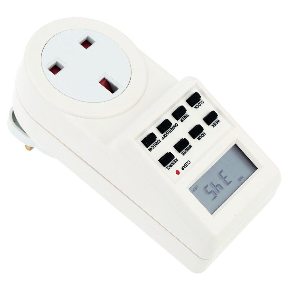 Digital Lcd Electronic Plug In Programmable Timer Switch Socket With Clock Tv And Home Appliances