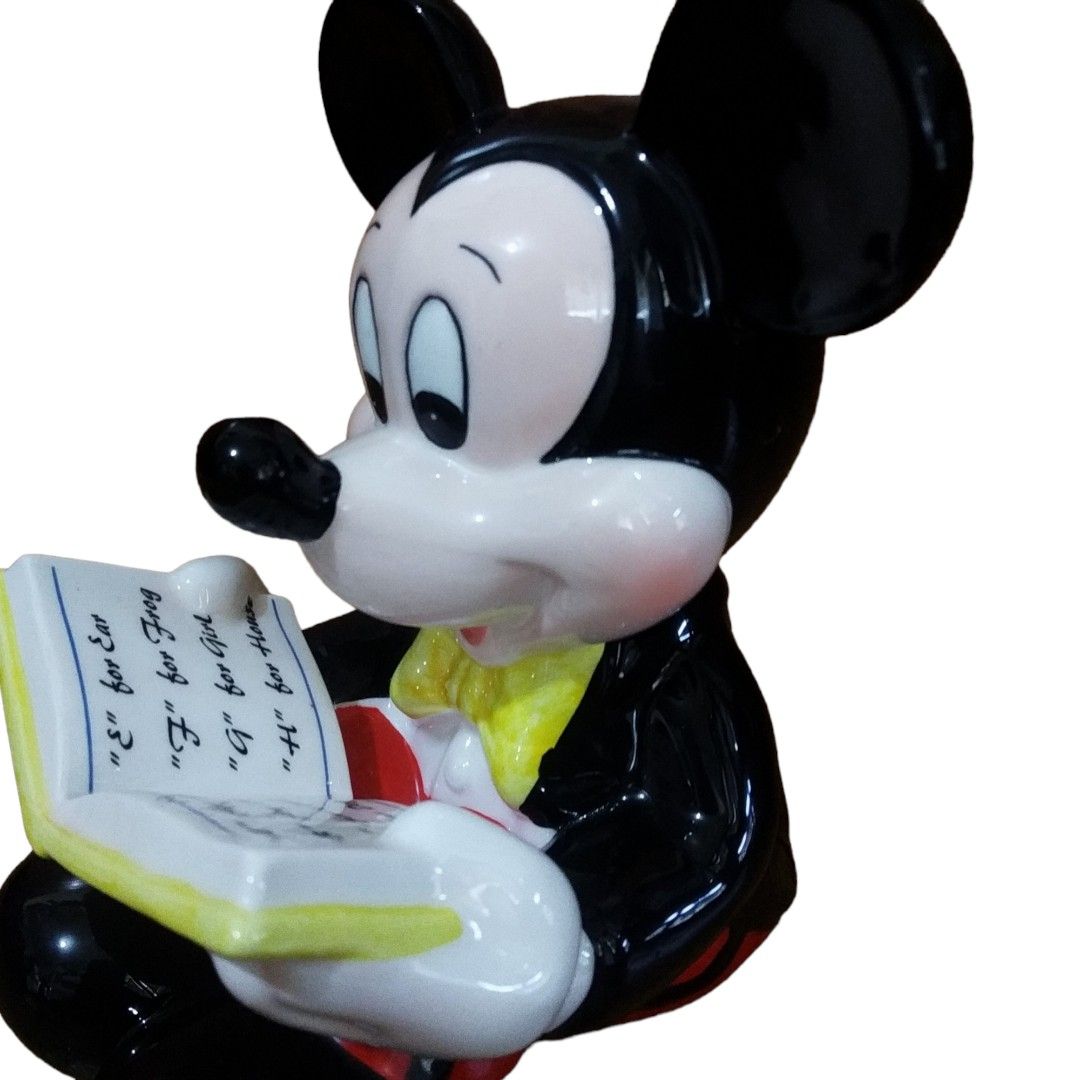 Disney Mickey Mouse Reading Book Figure Piggy Bank, Toys & Collectibles ...