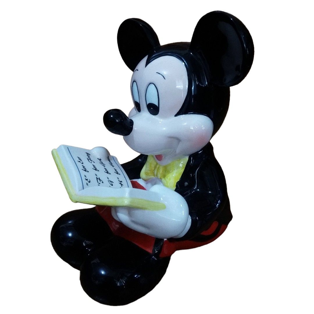 Disney Mickey Mouse Reading Book Figure Piggy Bank, Toys & Collectibles ...