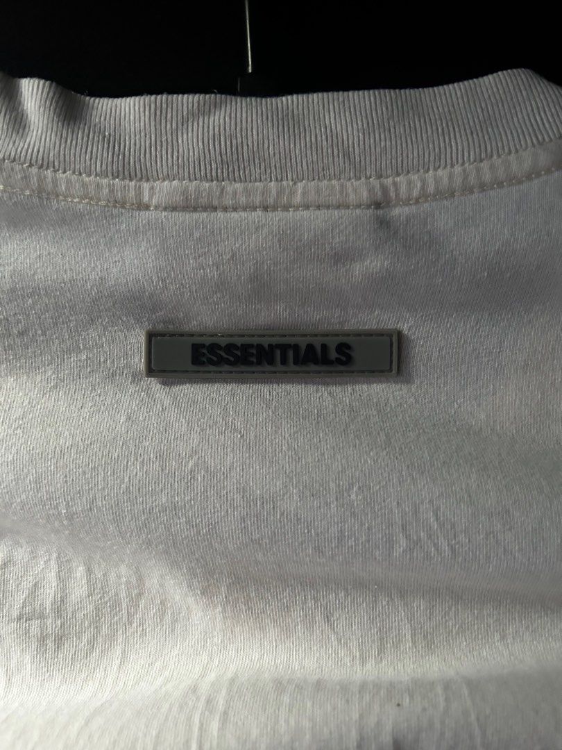 Fear of God Essentials SS20 Cream Tee, Men's Fashion, Tops & Sets ...