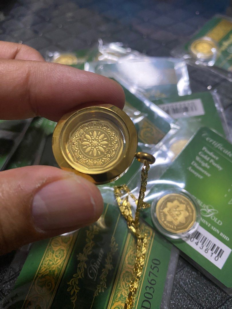 Gold coin 0.5 Dinar, Women's Fashion, Jewelry & Organisers, Precious ...