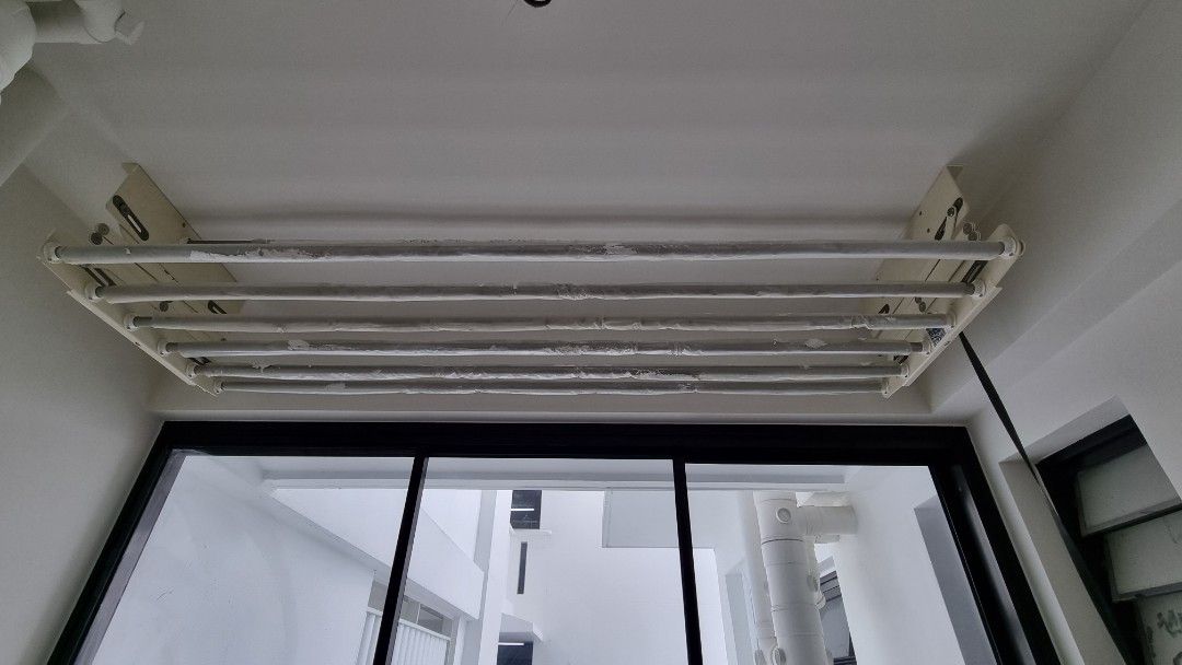 HDB BTO Clothes Laundry Rack, Furniture & Home Living, Home Improvement ...