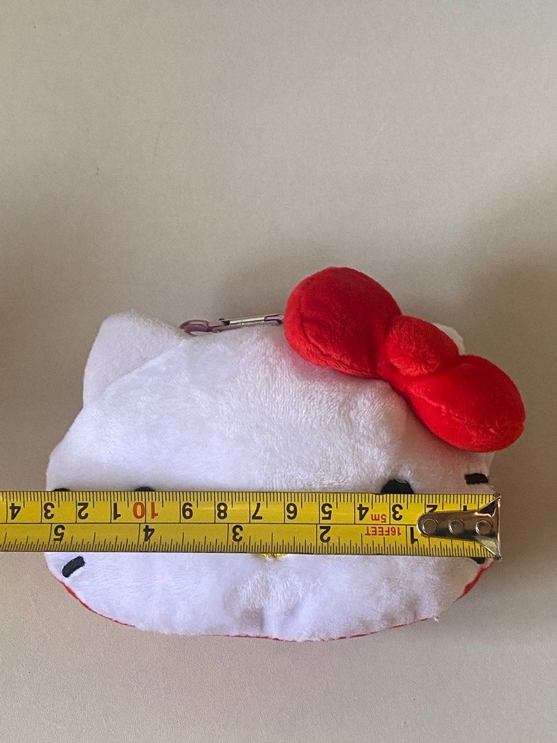 Hello kitty head ~ hk & mimmy plush toy with storage & carabiner ...