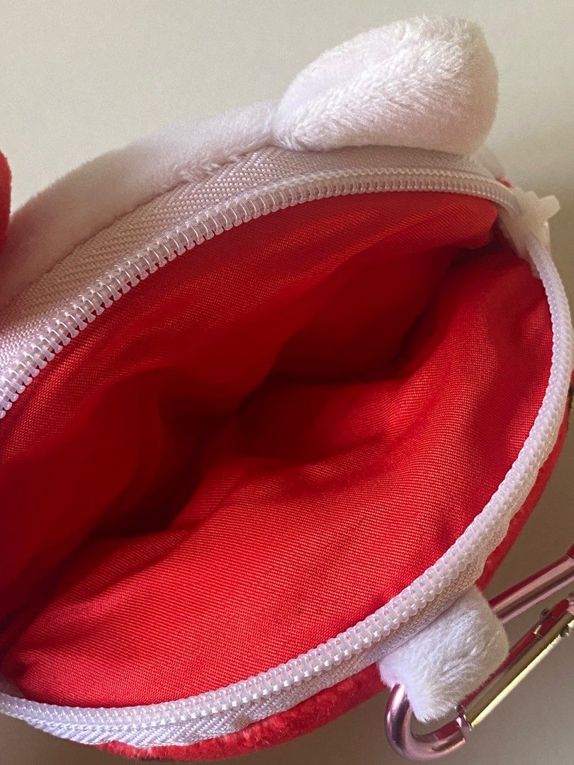 Hello kitty head ~ hk & mimmy plush toy with storage & carabiner ...