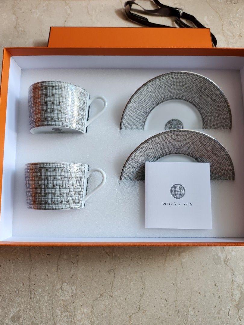 Hermes Mosaique Au 24 Tea Cup Set, Furniture & Home Living, Kitchenware ...