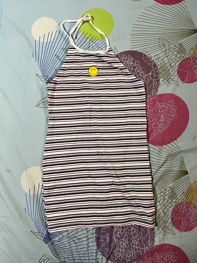 H&M x Smiley Halter Dress, Women's Fashion, Dresses & Sets, Dresses on ...