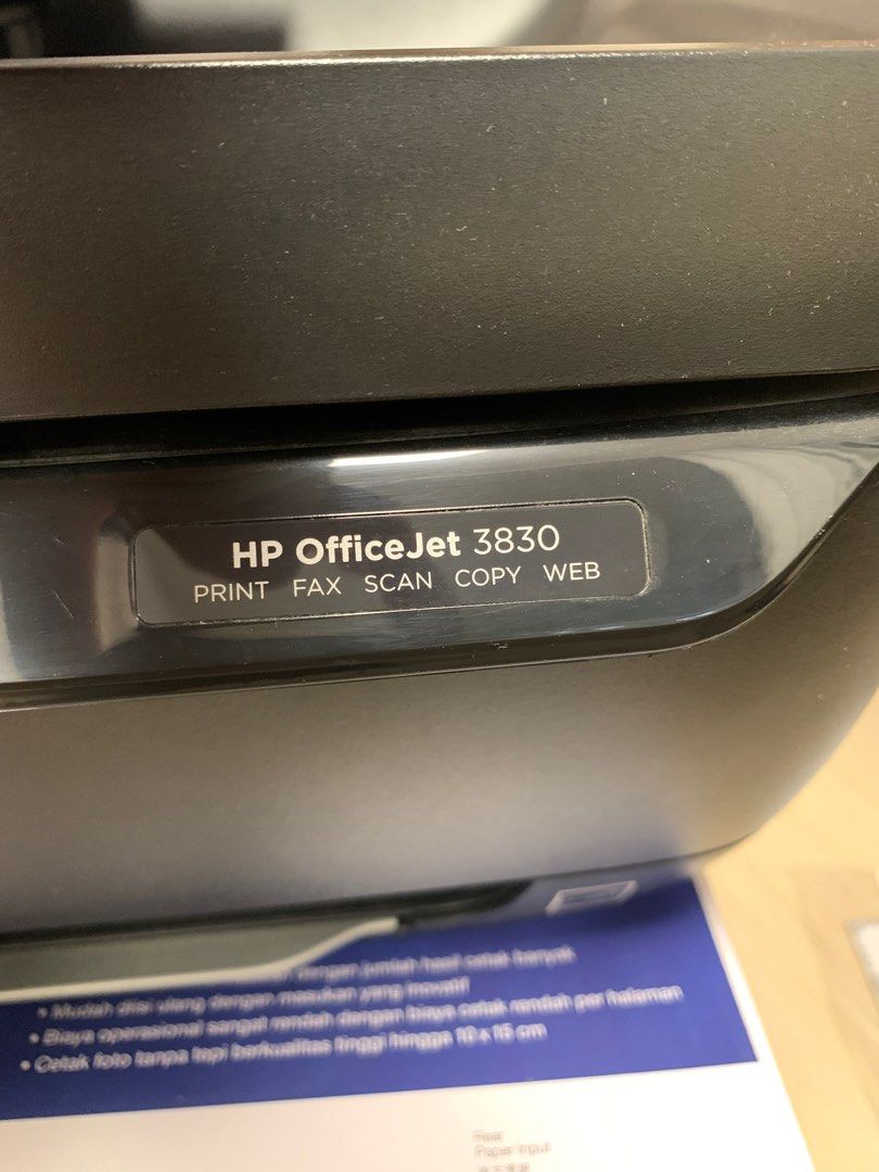 HP officeJet 3830 5 in 1 printer 打印機 印表機 五合一, 電腦＆科技, 打印機及影印機 - Carousell