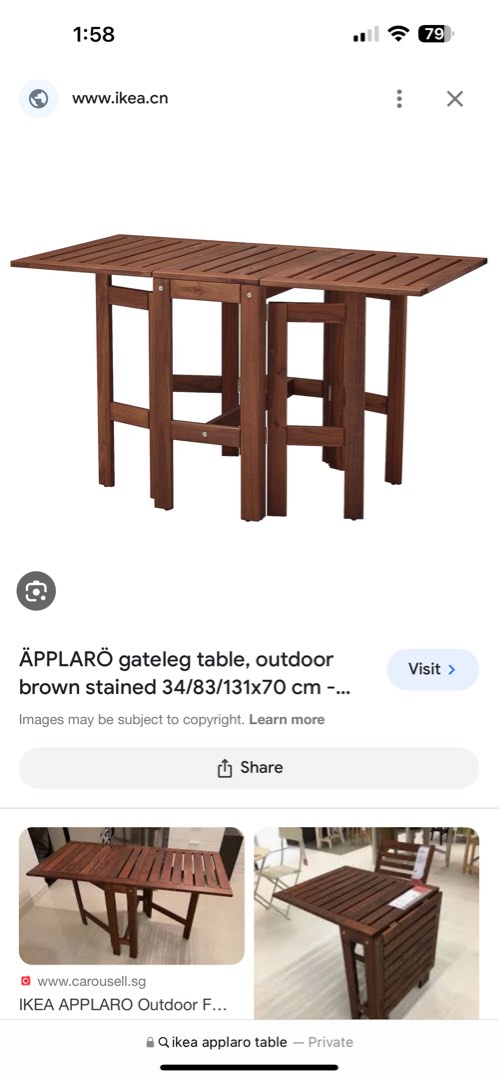 IKEA Applaro table, Furniture & Home Living, Furniture, Tables & Sets ...