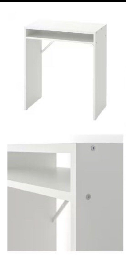 IKEA white study table, Furniture & Home Living, Furniture, Tables ...