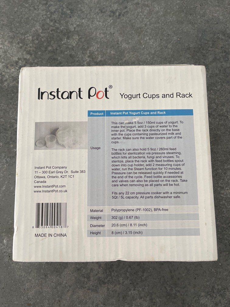 Instant Pot Yogurt Cups and Rack, Furniture & Home Living, Kitchenware ...