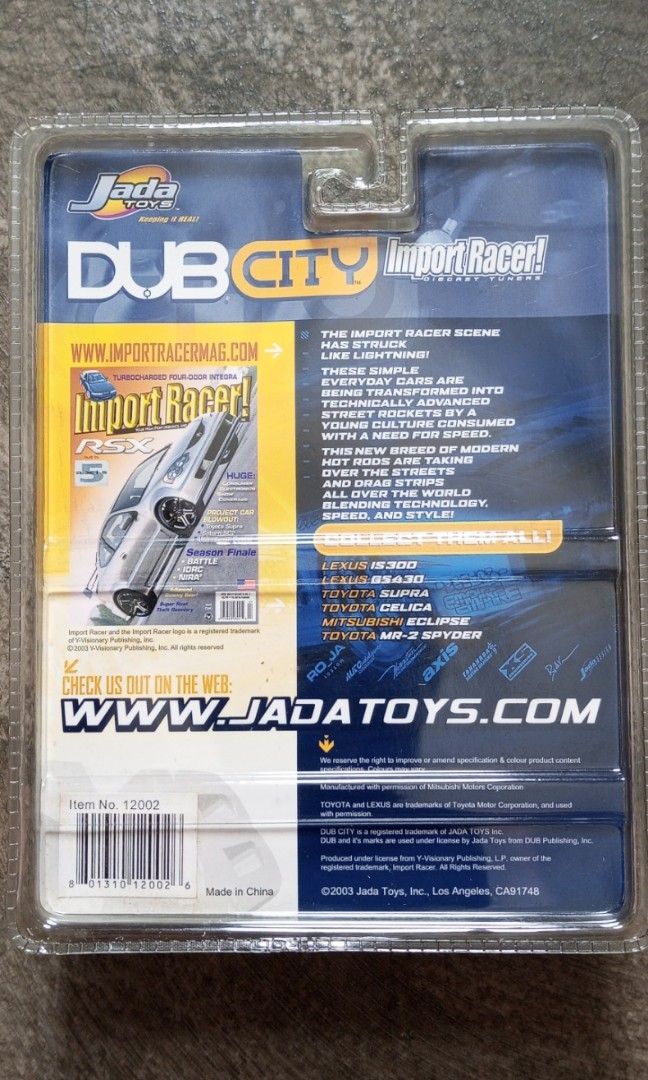 Jada Toys Dub City Toyota MR-2 Spyder (Unopened) 1:64 scale Import ...