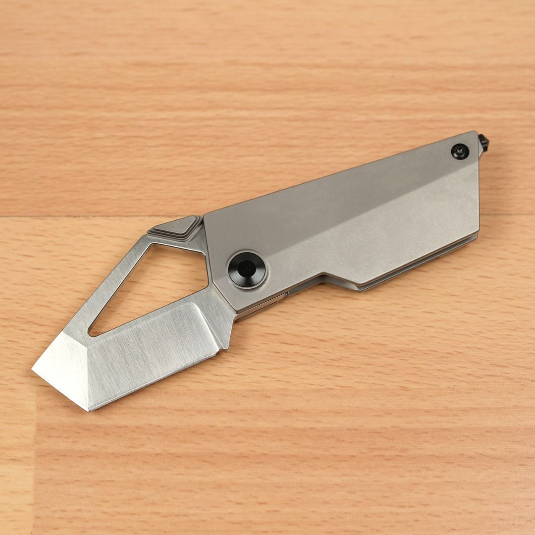 Kizer Cyber Blade Titanium Frame Lock Folding Knife 2563A1 S35VN ...