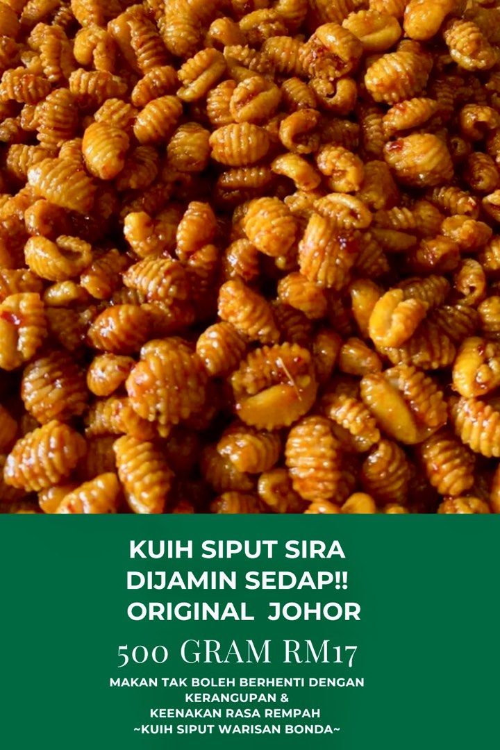 Kuih siput Sira/Ori& Karipap Mini Serunding Ikan, Food & Drinks, Local ...