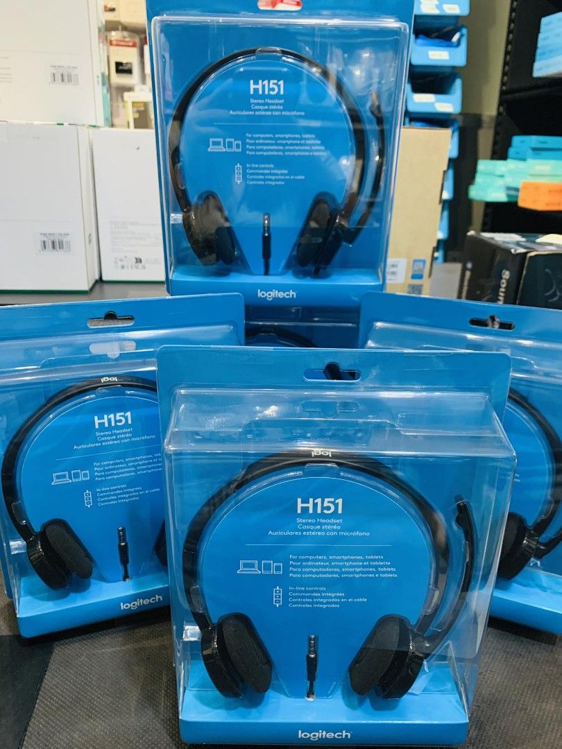 Logitech H151 Stereo Headset Black, Audio, Headphones & Headsets on ...