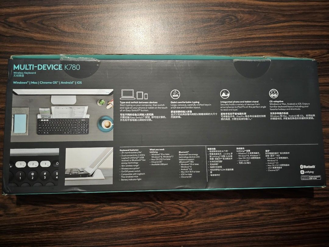 Logitech Multi-device Keyboard K780 (For computer, phone and tablet ...