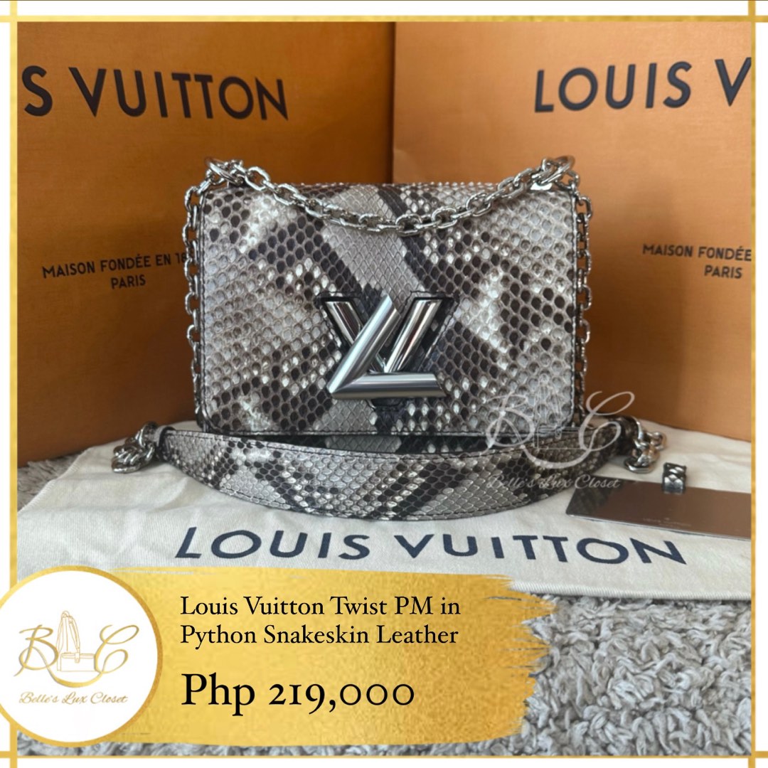 Louis Vuittom Twist PM in Python Snakeskin Leather, Luxury, Bags ...