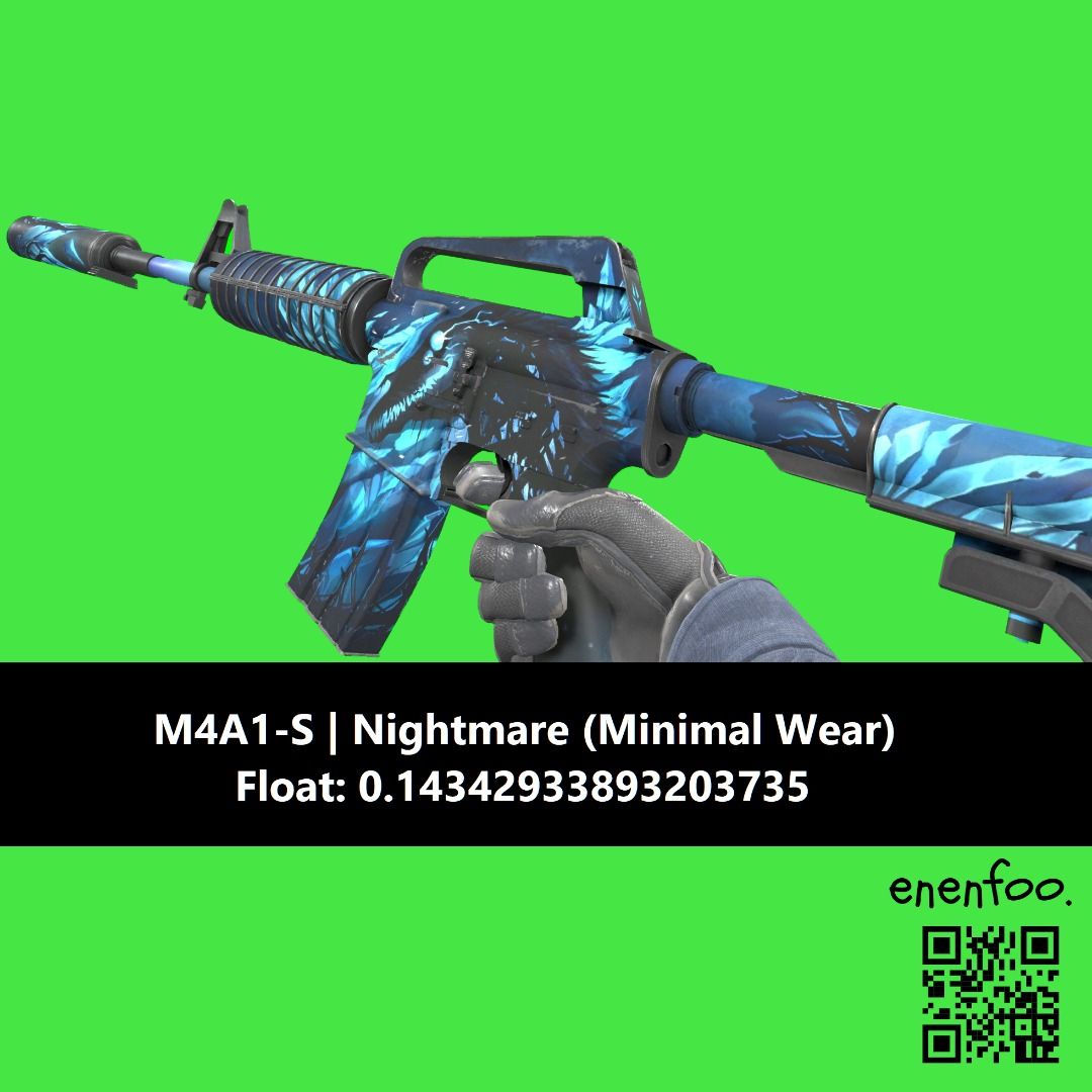 M4A1-S NIGHTMARE MW MINIMAL WEAR M4A1S M4 CS2 SKINS KNIFE ITEMS CSGO ...