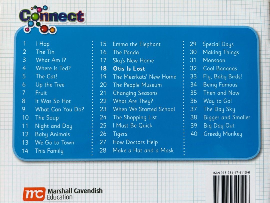 Marshall Cavendish Connect Kindergarten Preschool Children Books ...