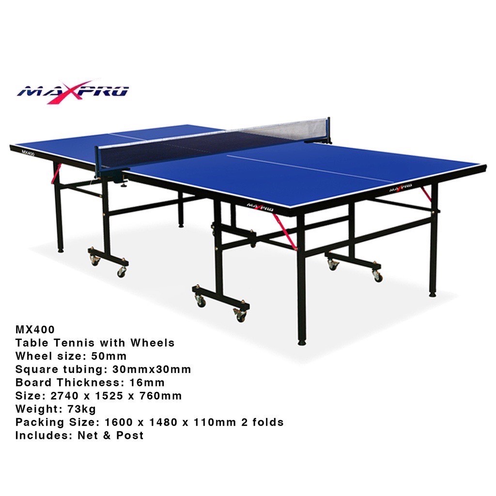 Maxpro MX400 Table Tennis with Wheels, Sports Equipment, Sports & Games ...