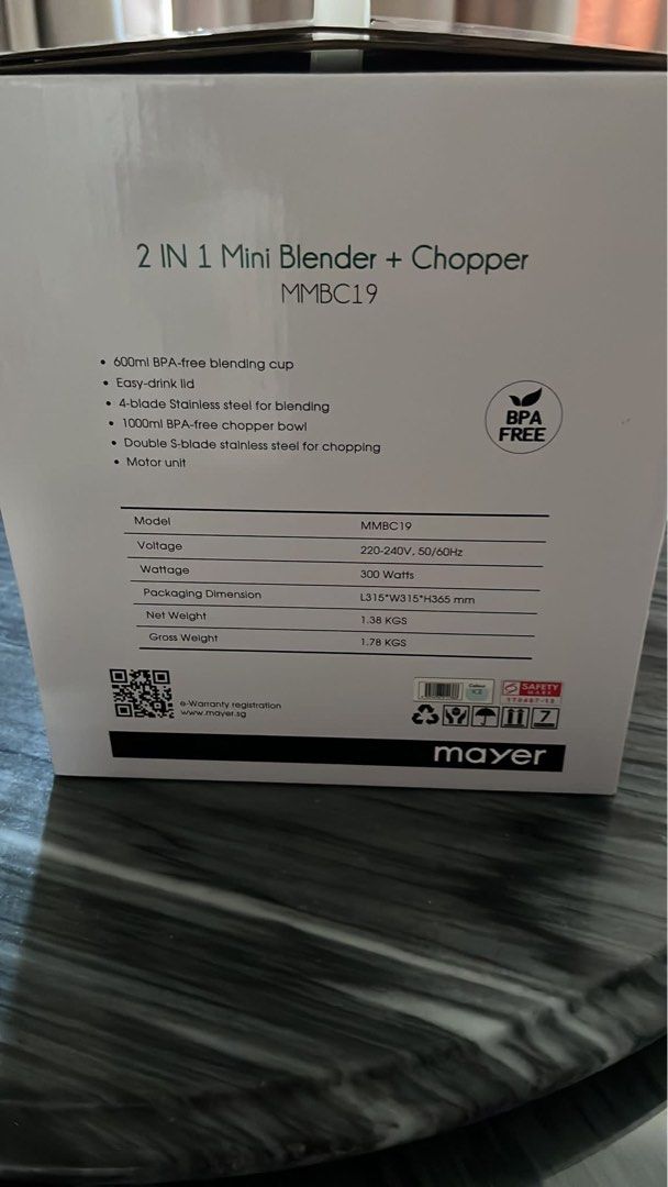 Mayer - Mini Blender and Chopper, TV & Home Appliances, Kitchen ...