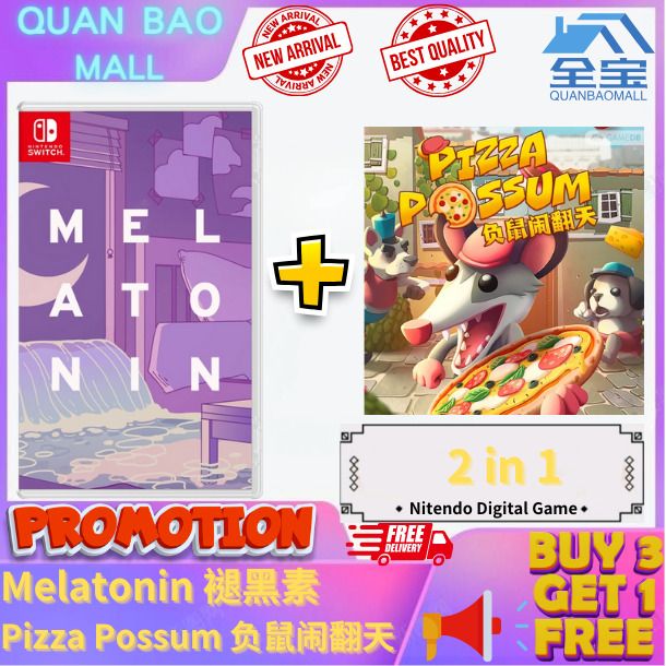 Melatonin 褪黑素 Pizza Possum 负鼠闹翻天 (2IN1) (Nintendo switch ...