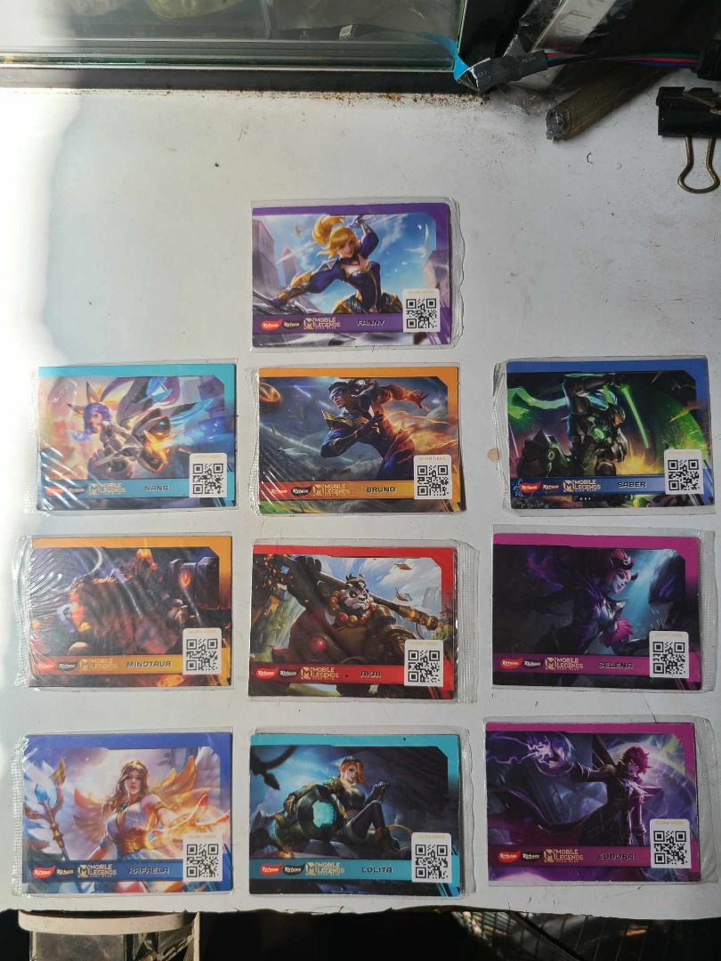 Mobile Legends Collectible Cards 10pcs(redeemed napo lahat)Richoco ...