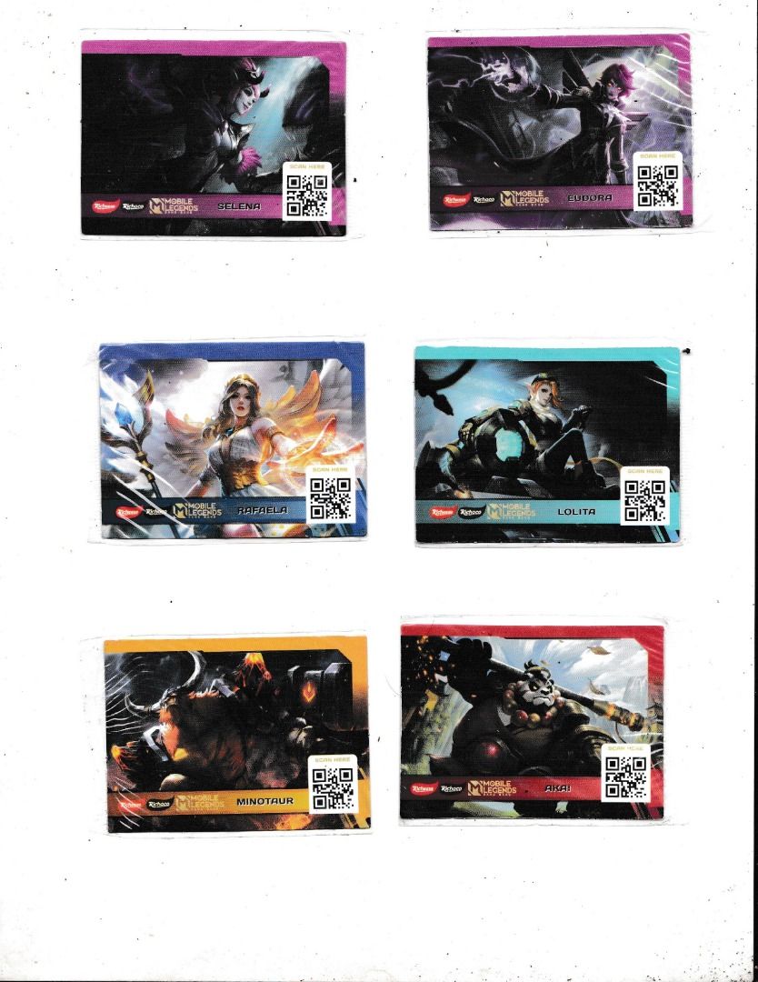 Mobile Legends Collectible Cards 10pcs(redeemed napo lahat)Richoco ...