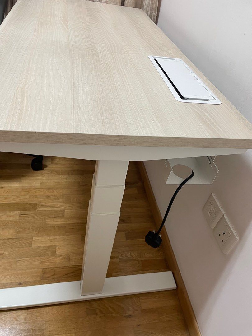 Motorized Height Adjustable Study Table & Chair, Furniture & Home ...