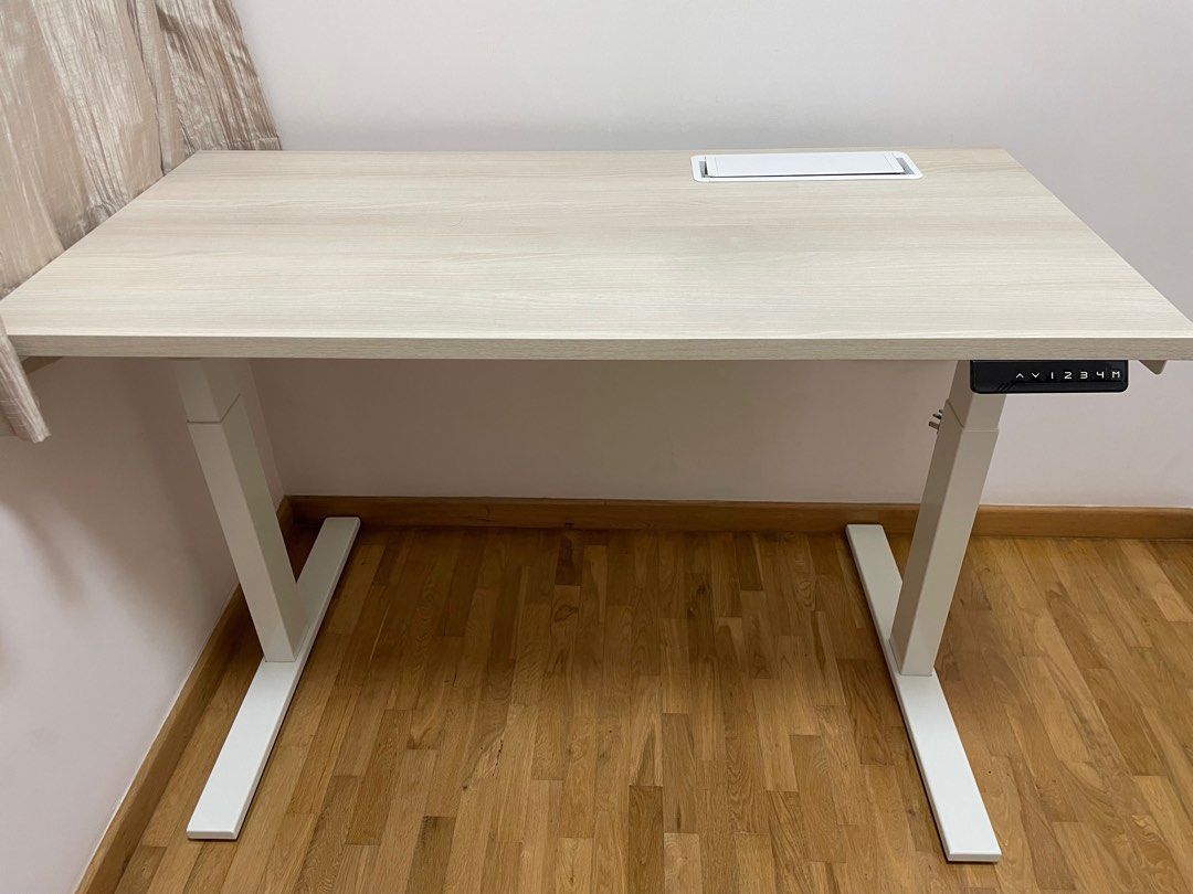 Motorized Height Adjustable Study Table & Chair, Furniture & Home ...