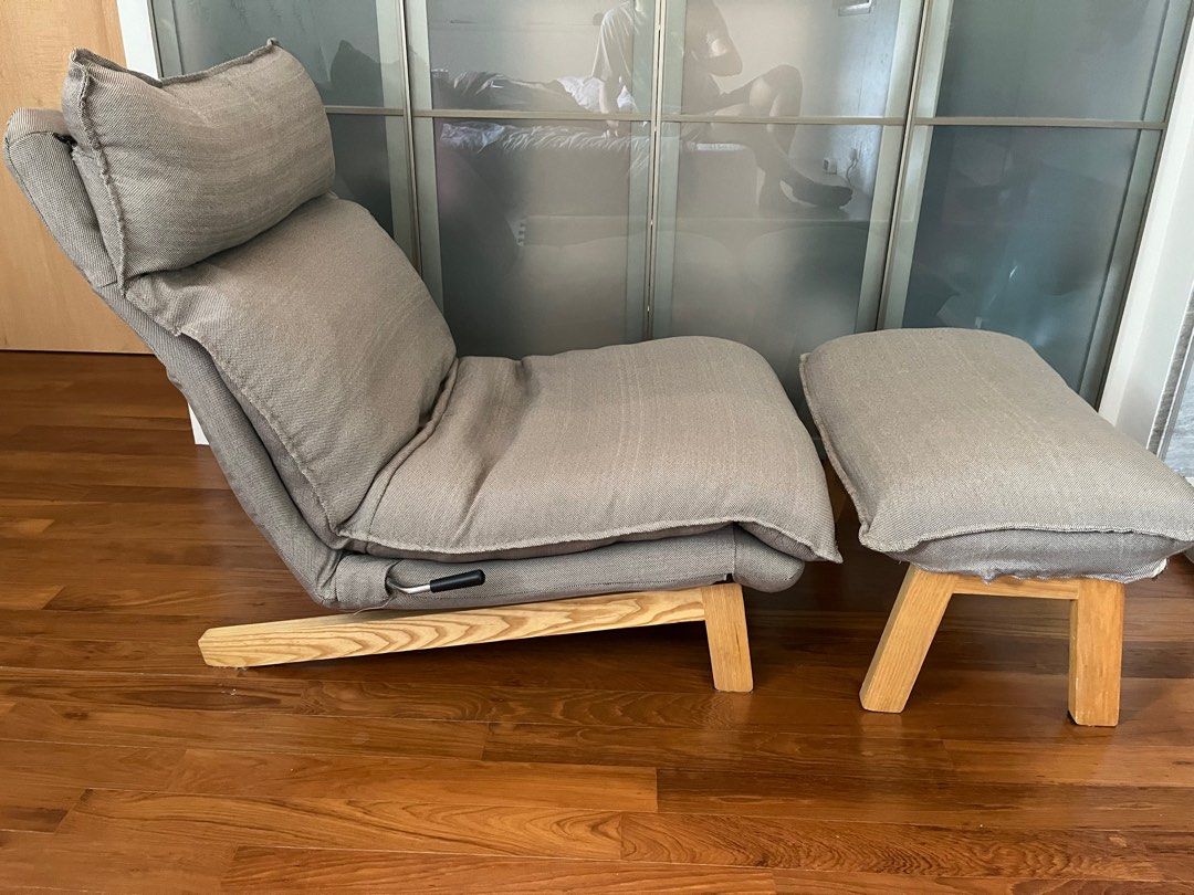 Muji style lounge chair recliner, Furniture & Home Living, Furniture ...