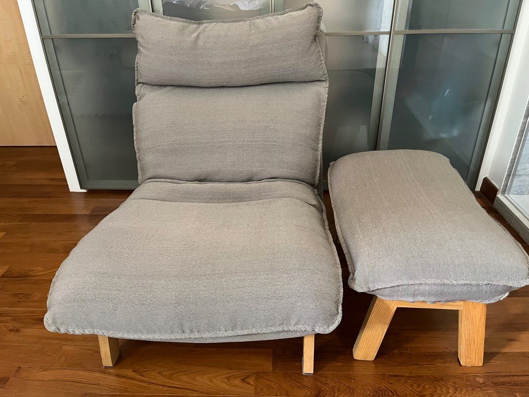Muji style lounge chair recliner, Furniture & Home Living, Furniture ...