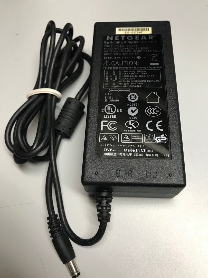 NETGEAR 12V@5A Power Switching Adapter DSA-60W-12. Multiple Unit ...