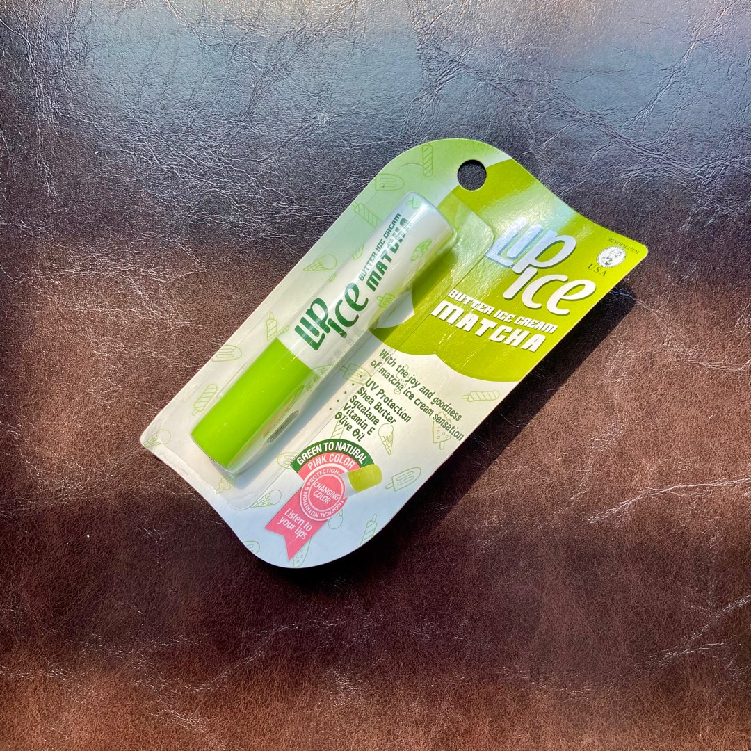 [NETT] Lip Ice Butter Ice Cream Matcha, Kesehatan & Kecantikan, Rias ...