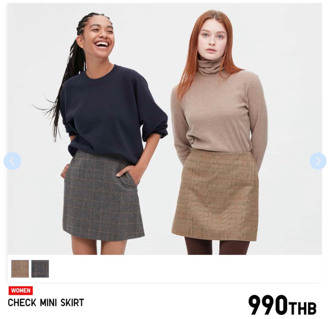 NEW UNIQLO CHECK MINI SKIRY, Women's Fashion, Bottoms, Skirts on Carousell
