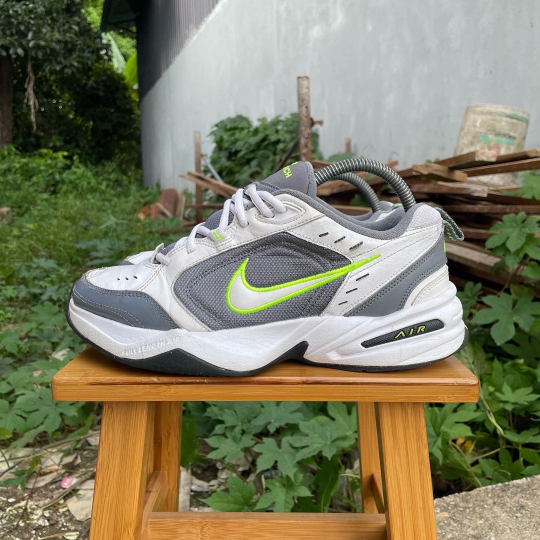 Nike Air M0narch White Grey Lime Green (7UK) - RM1OO, Men's Fashion ...