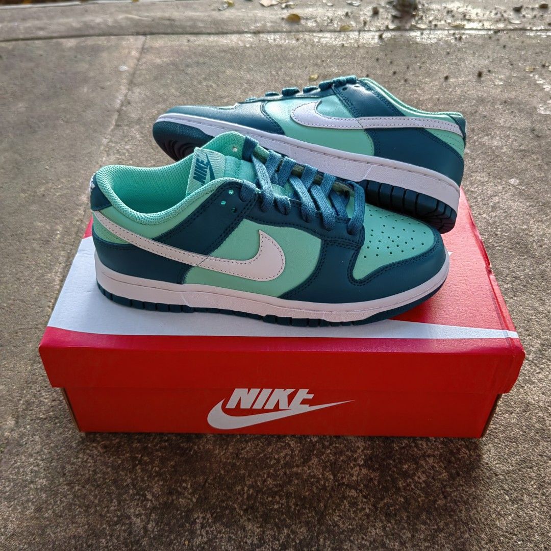 Nike Dunk Low 'Geode Teal', Men's Fashion, Footwear, Sneakers on Carousell