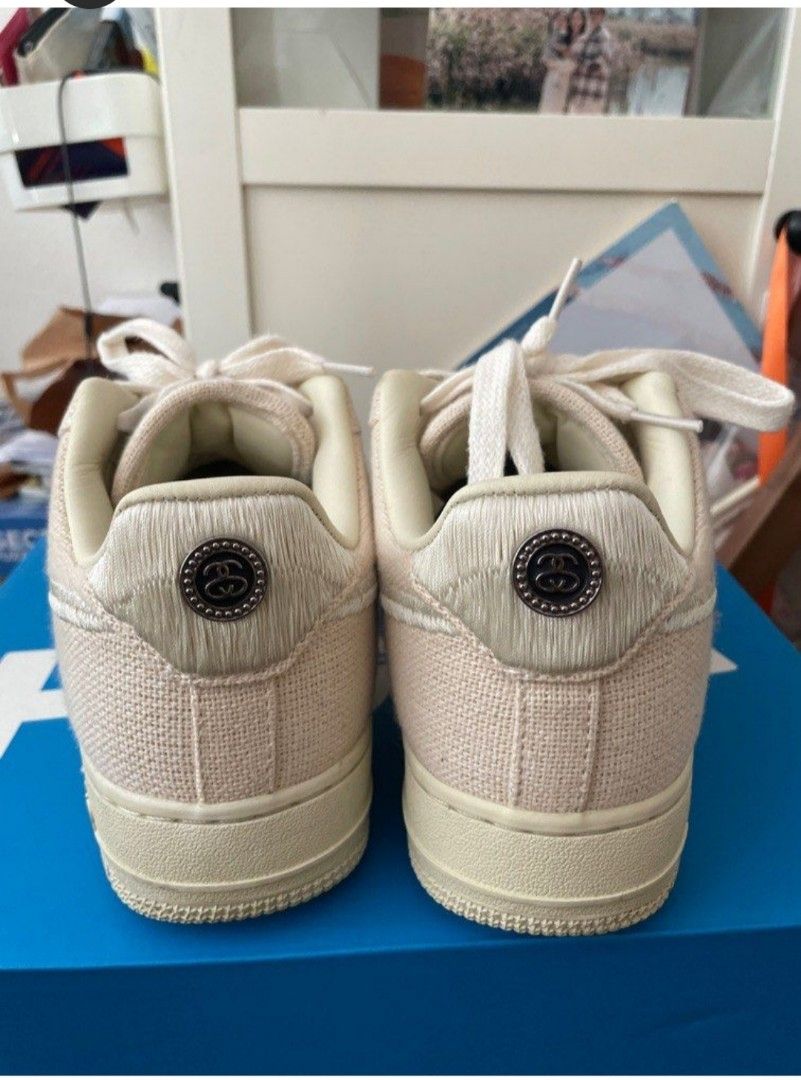 NIKE X STUSSY AF1/ AIR FORCE 1 38.5, 女裝, 鞋, 波鞋 - Carousell