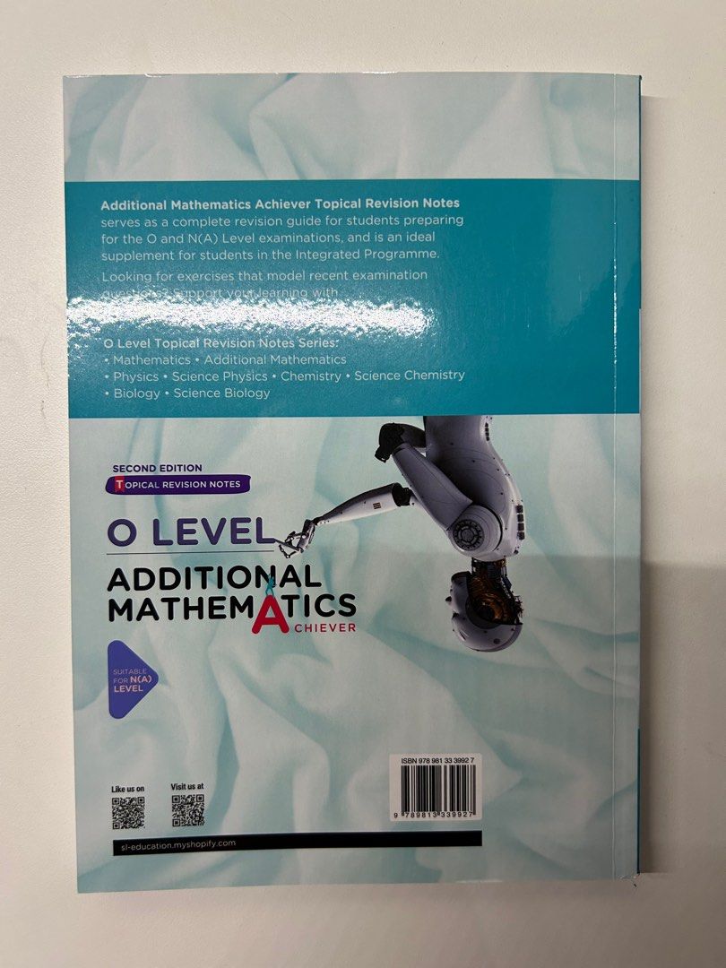 O Level Additional Mathematics Achiever revision notes, Hobbies & Toys ...