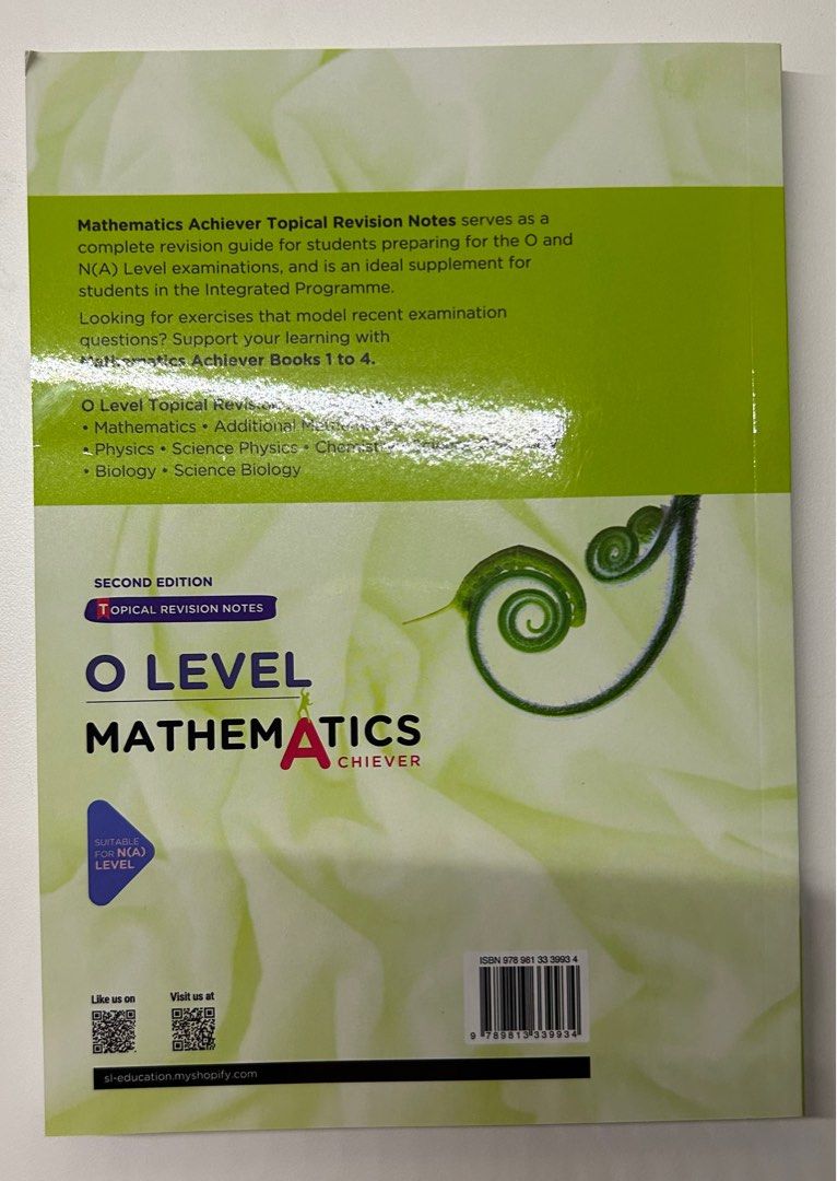 O Level Mathematics Achiever revision notes, Hobbies & Toys, Books ...