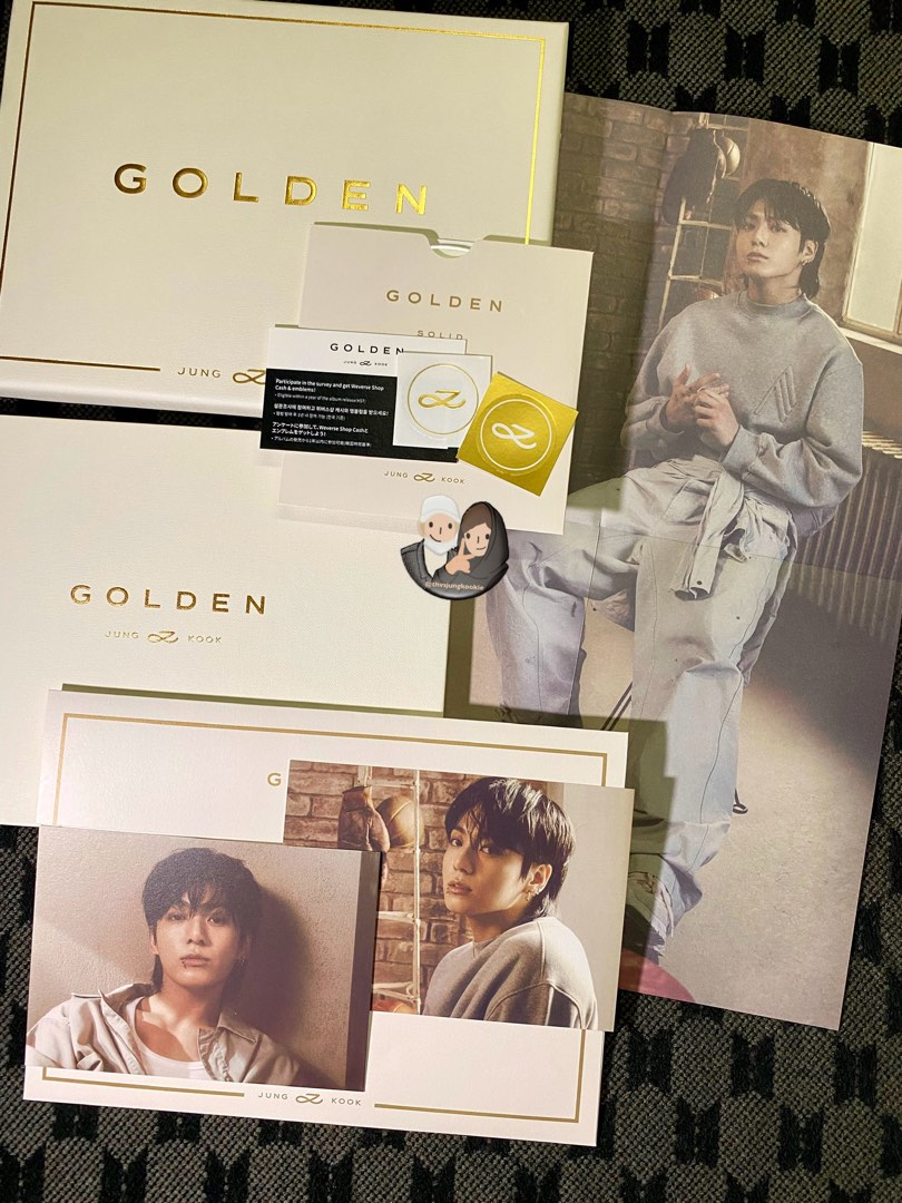 [ONHAND] BTS Jungkook Golden Album Solid version, Hobbies & Toys, Memorabilia & Collectibles, K ...