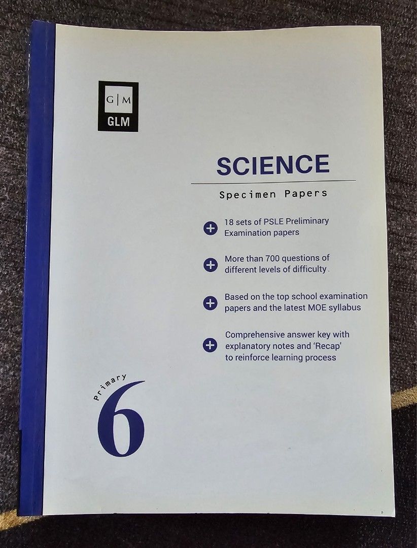 P6 primary 6 PSLE GLM science specimen papers, exam, test papers ...