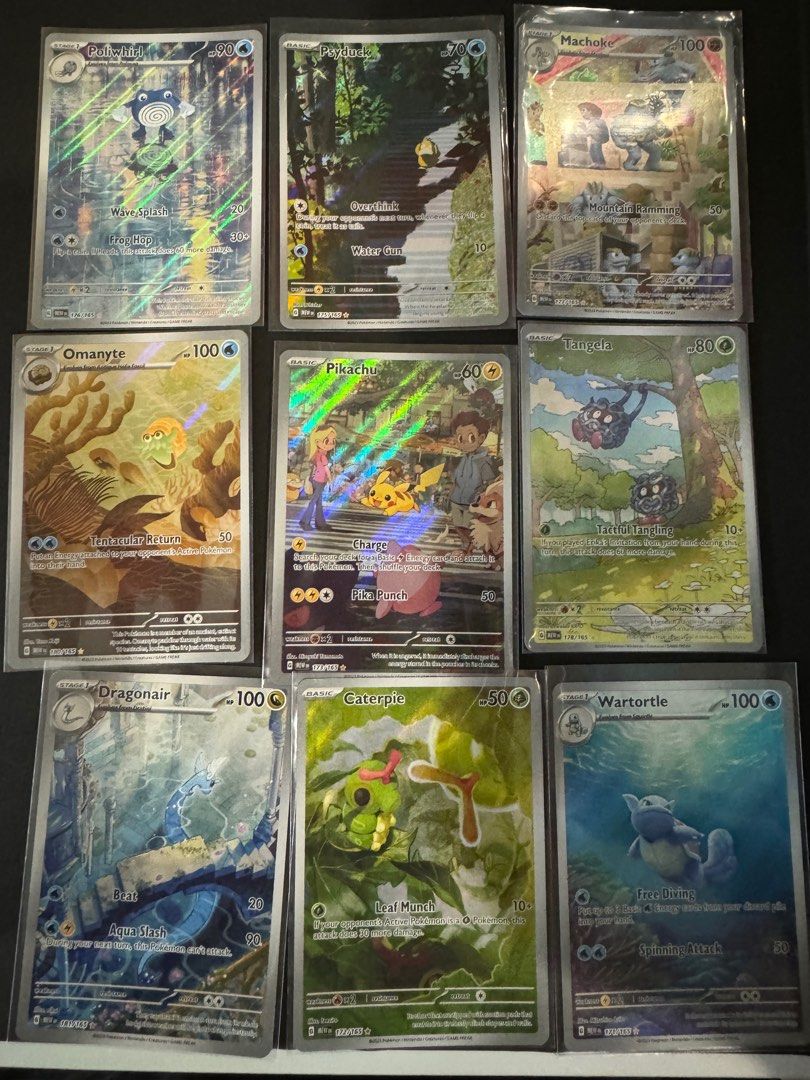 Pokemon 151 IR, pikachu IR, caterpie IR, dragonair IR, psyduck IR ...