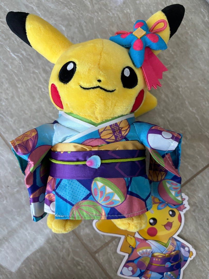 Pokemon Center Kanazawa Original Japanese Pikachu Plush Limited Kimono ...