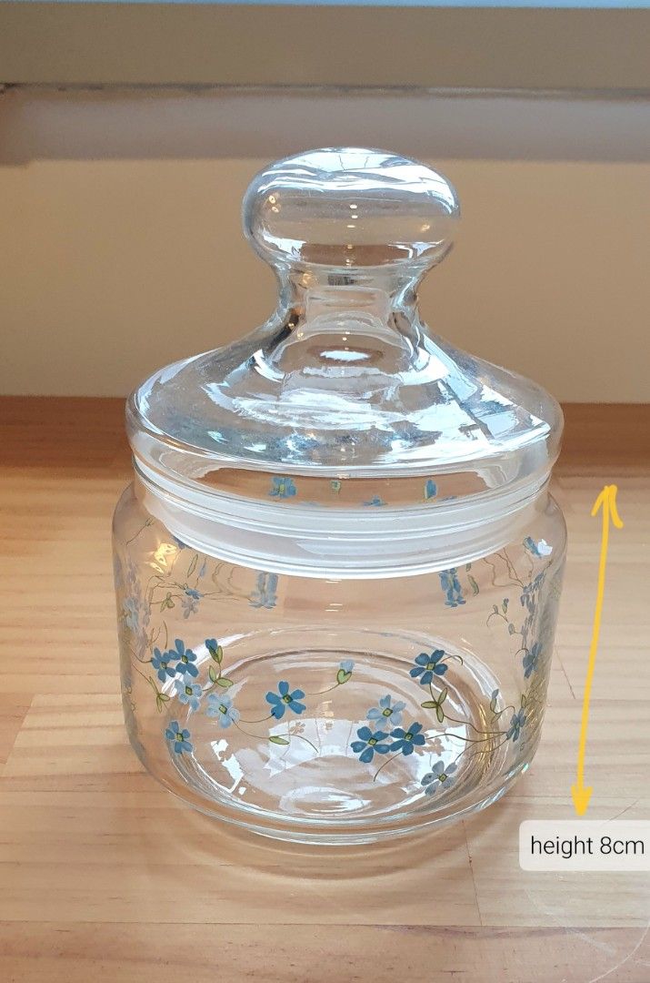 Pretty glass jar, Furniture & Home Living, Kitchenware & Tableware ...