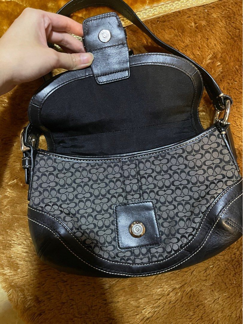 RARE! Coach Vintage Soho Signature Monogram Black Bag - Tas y2k ...
