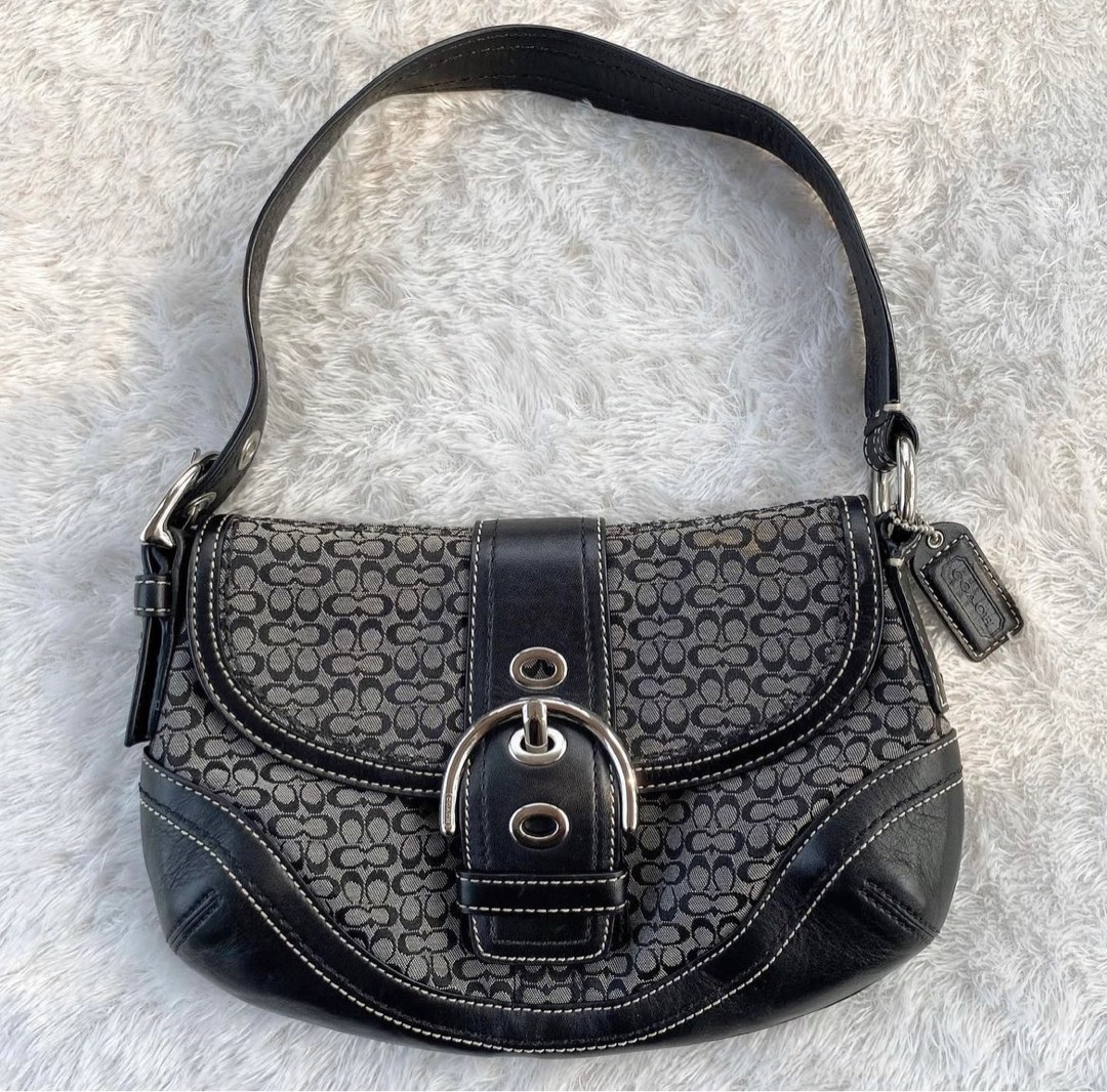 RARE! Coach Vintage Soho Signature Monogram Black Bag - Tas y2k ...