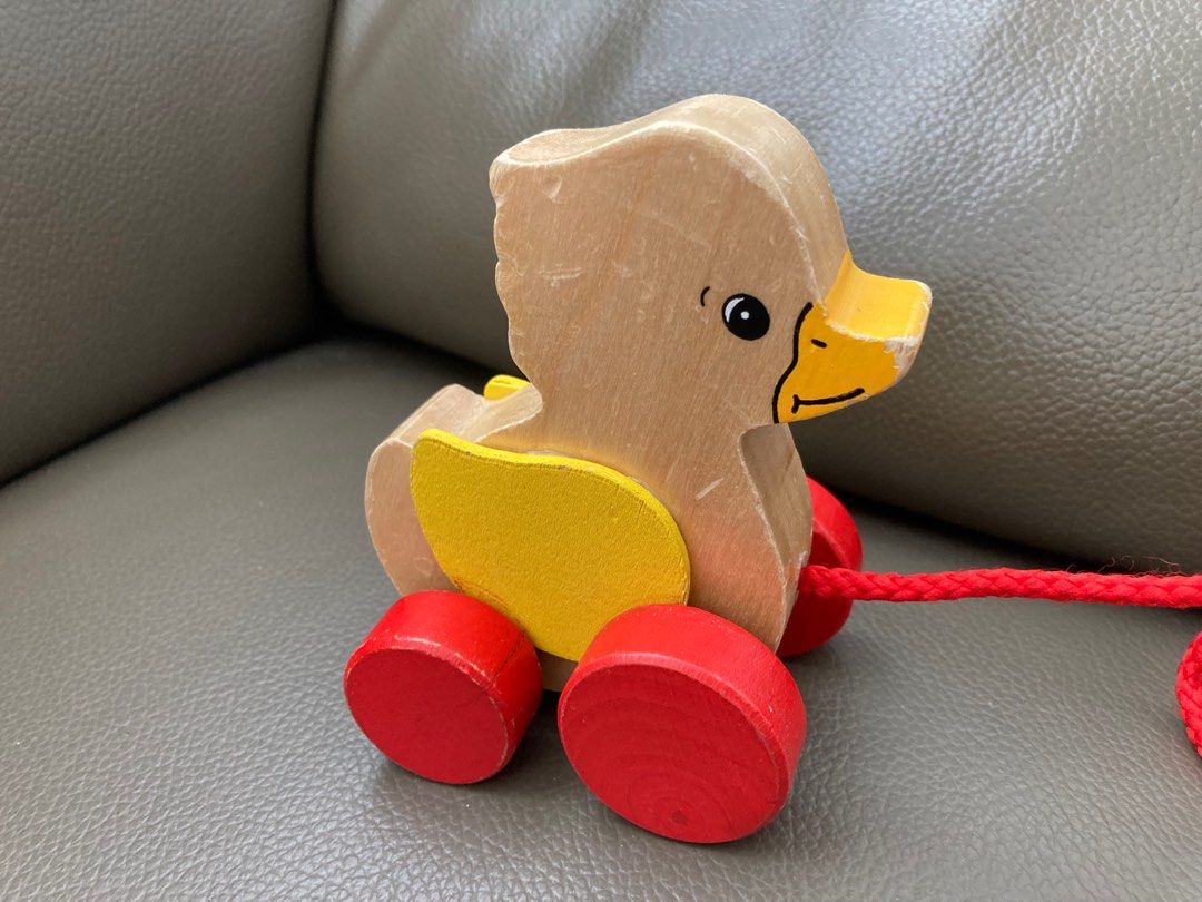 Rolling duck toy - wooden, Hobbies & Toys, Toys & Games on Carousell