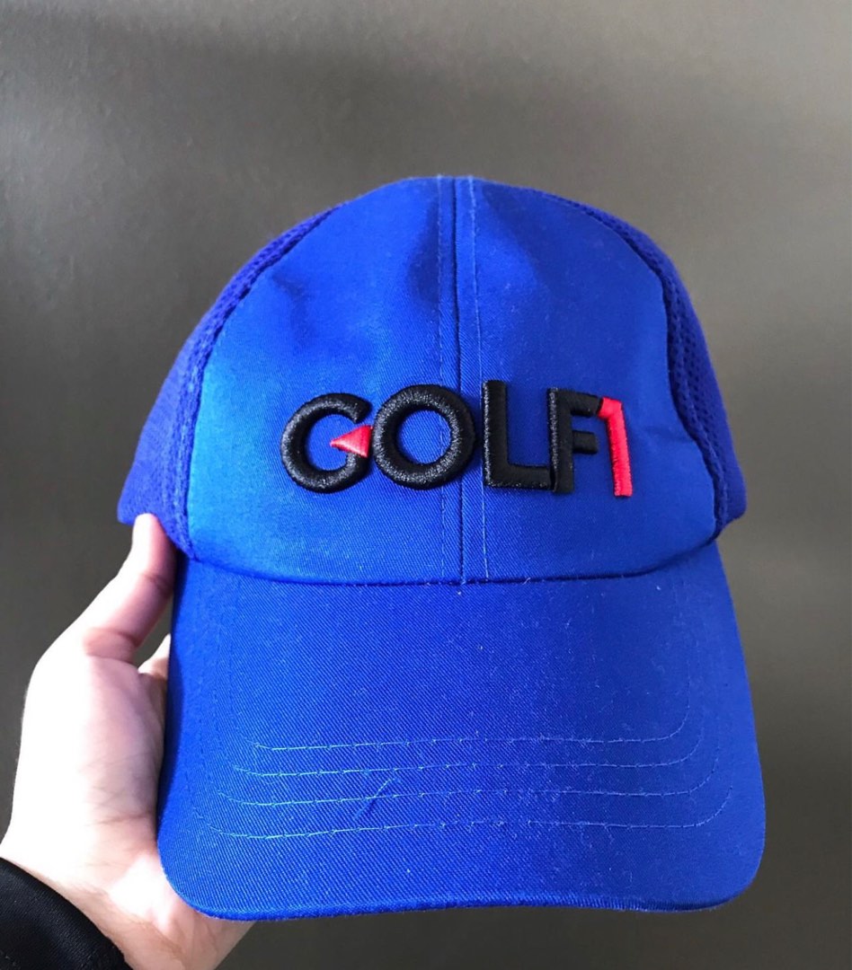 Royal Blue Half Mesh Golf1 Cap Original, Fesyen Pria, Aksesoris, Topi ...