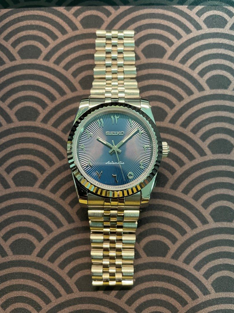 Seiko Custom Mod “Datejust Sunburst Arabic Blue” 36mm case, Men's ...