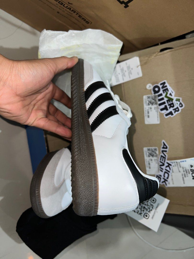 Sepatu Adidas Samba OG cloud white core black / original by kick avenue ...
